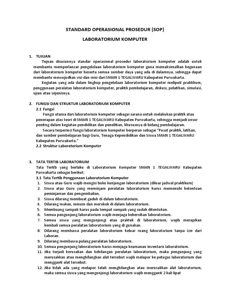 Sop Labkom | PDF | Sains & Matematika | Komputer