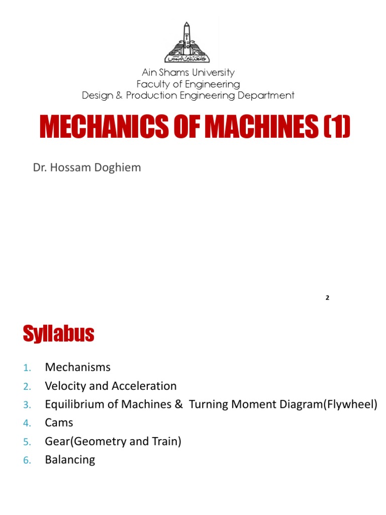 Mechanics of Machines | PDF | Machines | Kinematics