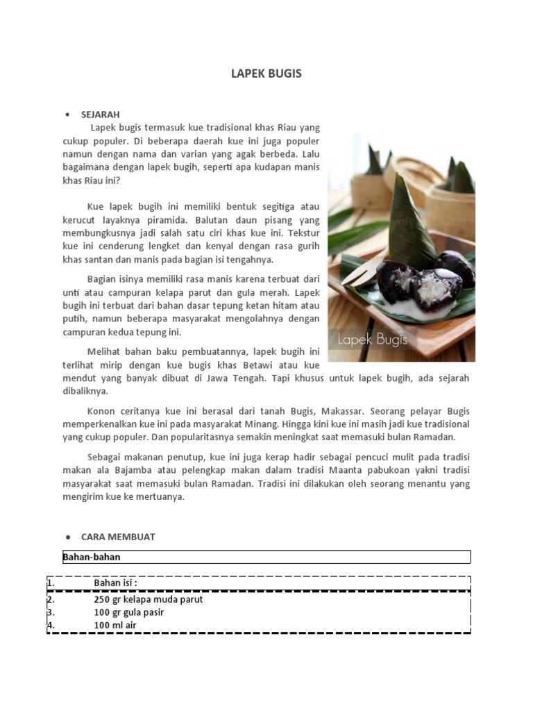 Lapek Bugis | PDF
