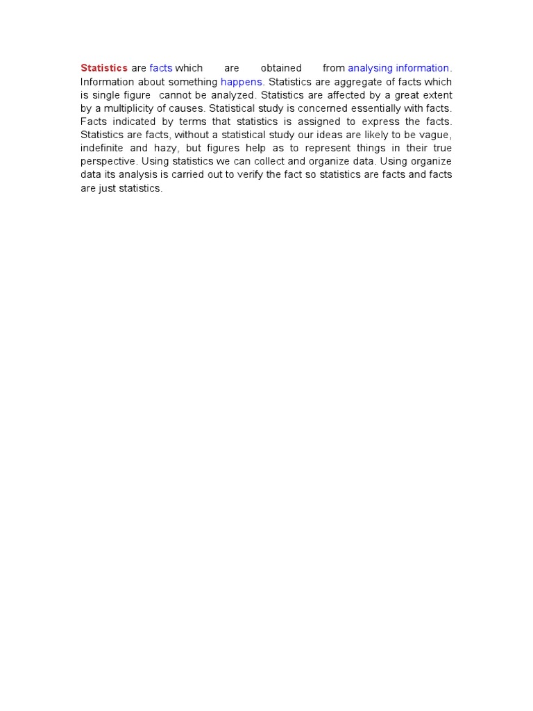 Stat and Prob - Reflection Week 1 | PDF