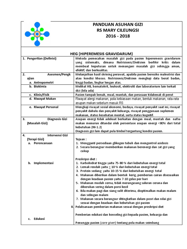Panduan Asuhan Gizi. Heg | PDF