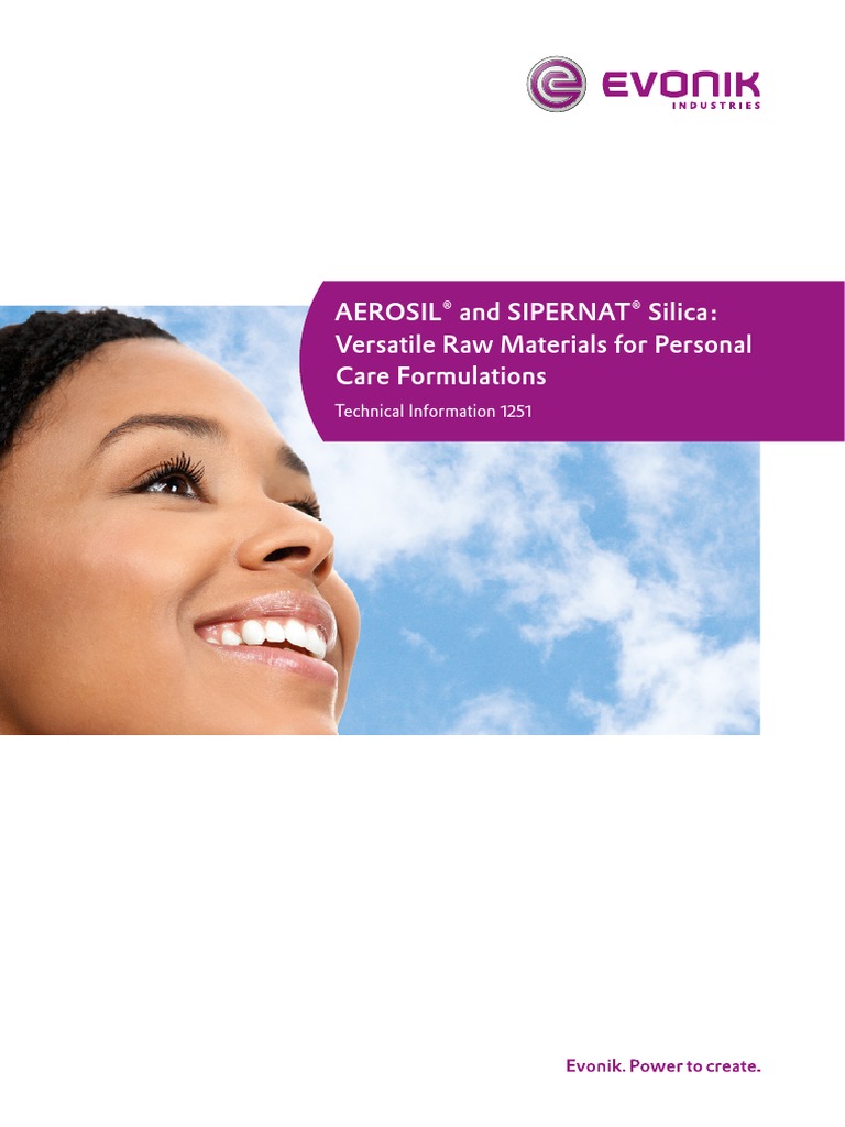 AEROSIL® and SIPERNAT® Silica: Versatile Raw Materials For Personal ...