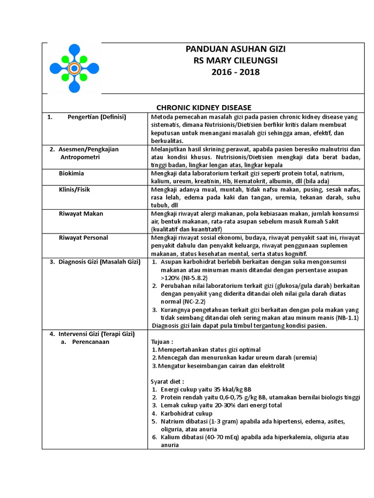 Panduan Asuhan Gizi CKD | PDF