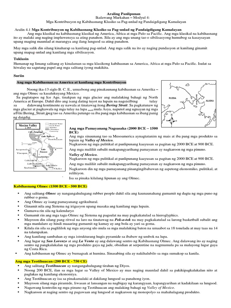 AP8-Q2 Modyul 4 (SSC) | PDF