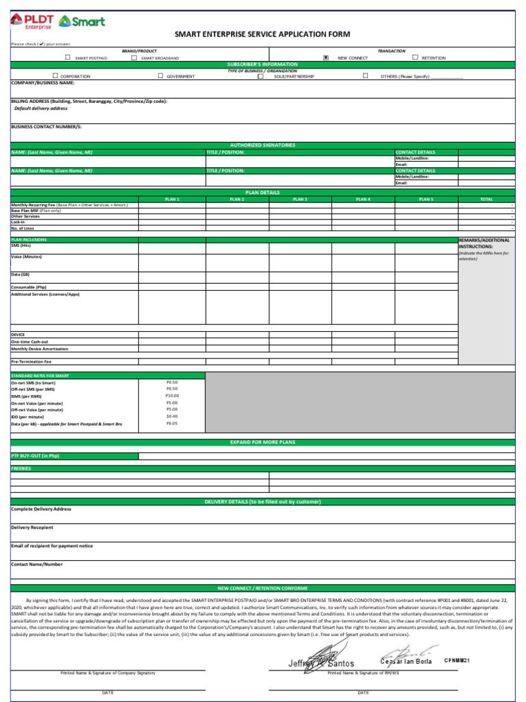 Smart Saf Form 1 | PDF | Subscription Business Model | Telecommunications