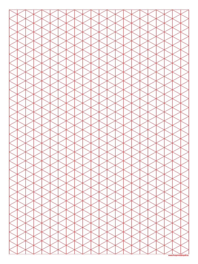 Es Papel Cuadriculado Isometrico 1 CM Rojo A4 | PDF