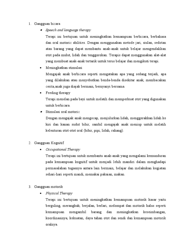 Penatalaksanaan Global Developmental Delay | PDF
