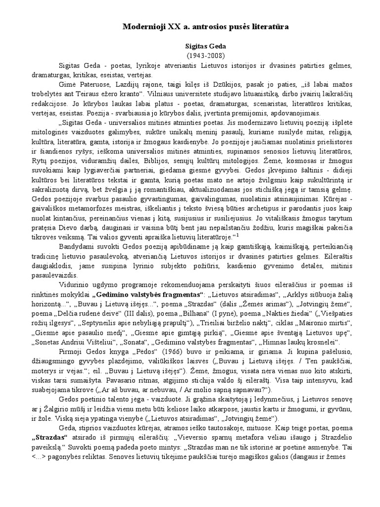 3 Sigitas Geda | PDF