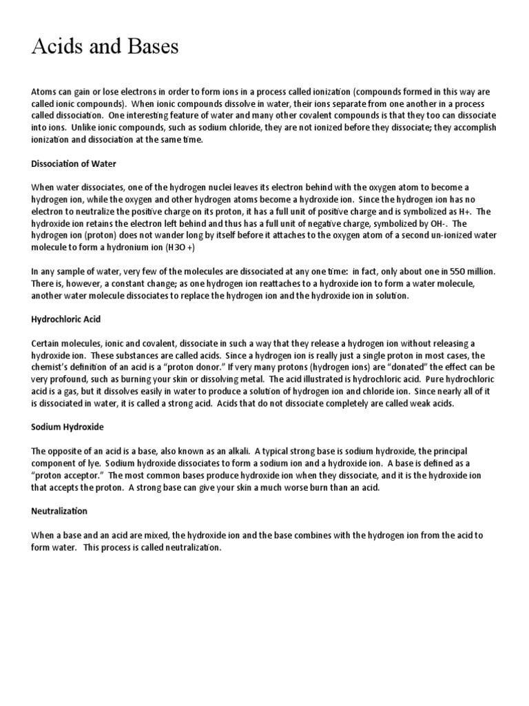 Organic Chemistry Acids Bases Coloring Project | PDF | Ion | Acid