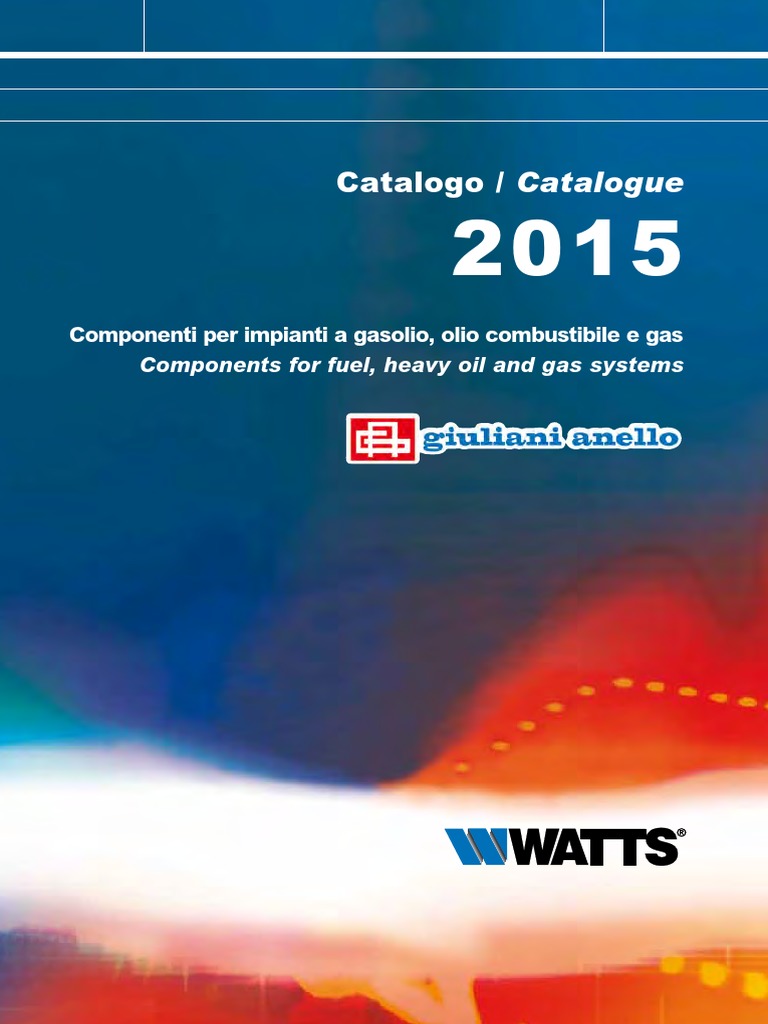 Catalogo Catalogue Giuliani Anello 2015 Filtre | PDF | Guarantee | Valve