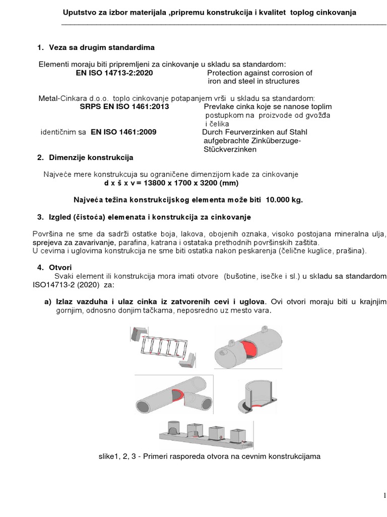 Uputstvo-Za-Izbor-Materijala Cinkovanje | PDF