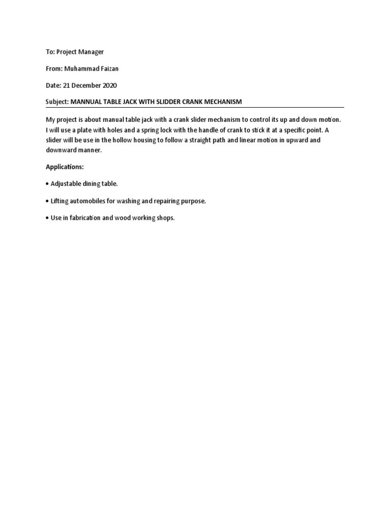 Proposal Memo | PDF