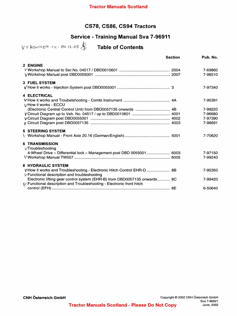 Case CS78 CS86 CS94 Workshop Manual | PDF | Turbocharger | Propulsion