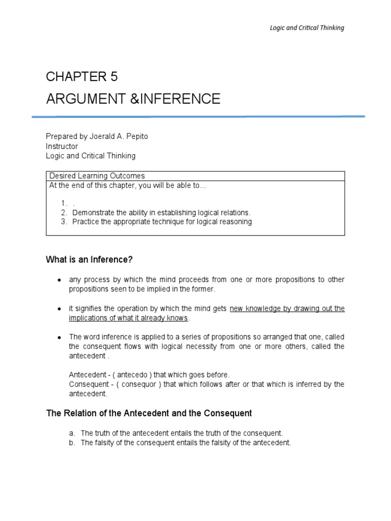Logic Notes 5 6 | PDF | Argument | Rationalism