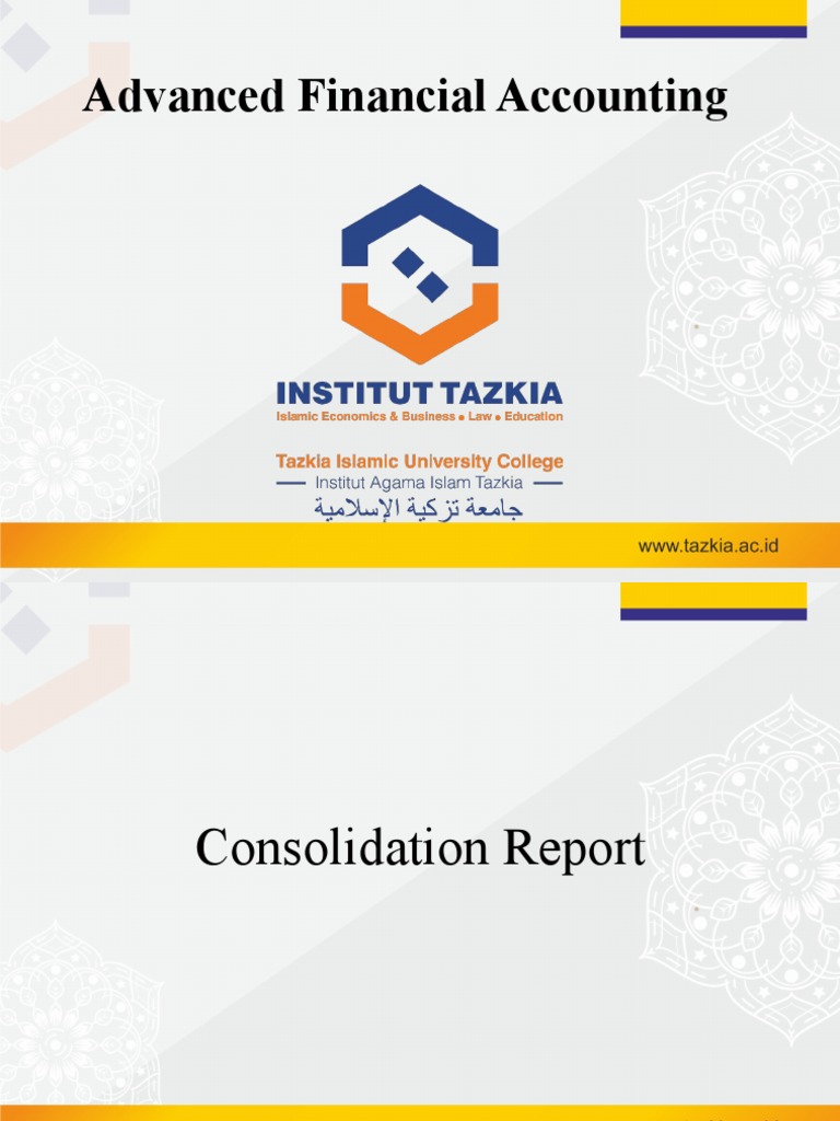 Elimination Entry, Consolidation Worksheet, Consolidation Report | PDF ...