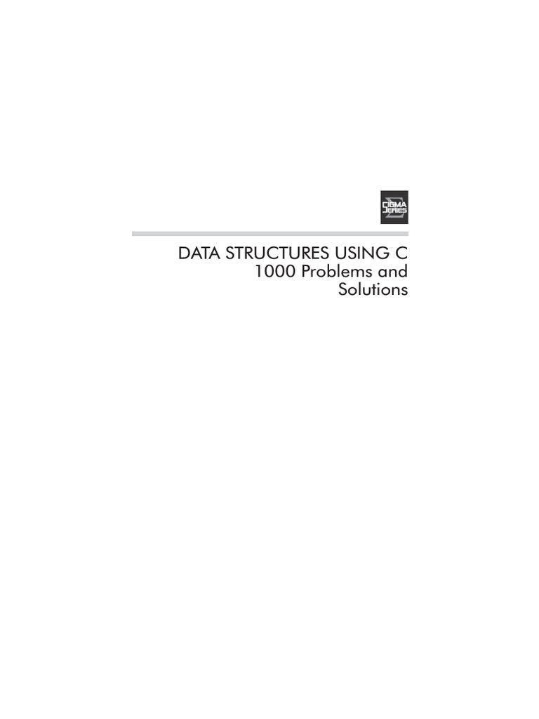 (Sigma Series) Sudipta Mukherjee - Data Structures Using C - 1000 Problems and Solutions-Tata ...