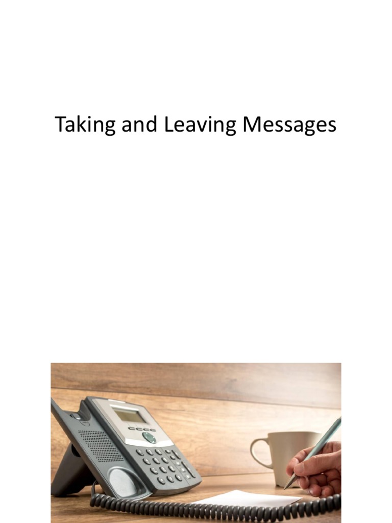 Effective Message Taking Techniques | PDF | Home & Garden