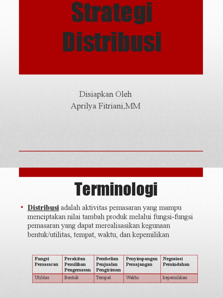 Strategi Distribusi | PDF