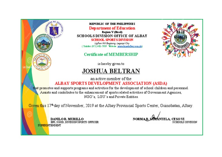 Joshua Beltran: Department of Education | PDF