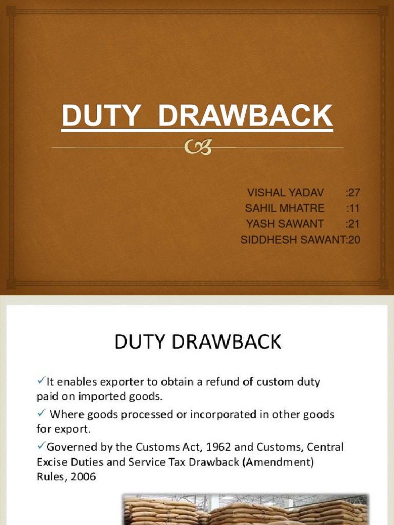Duty Drawback | PDF
