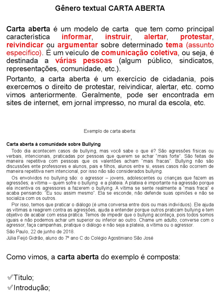 Carta Aberta | PDF | Assédio moral/bullying | Science
