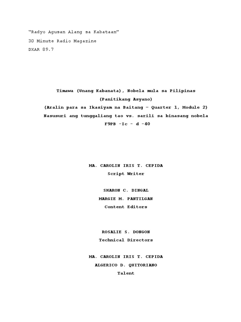 TIMAWA | PDF