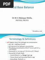 Acid Base Balance | PDF | Ph | Buffer Solution