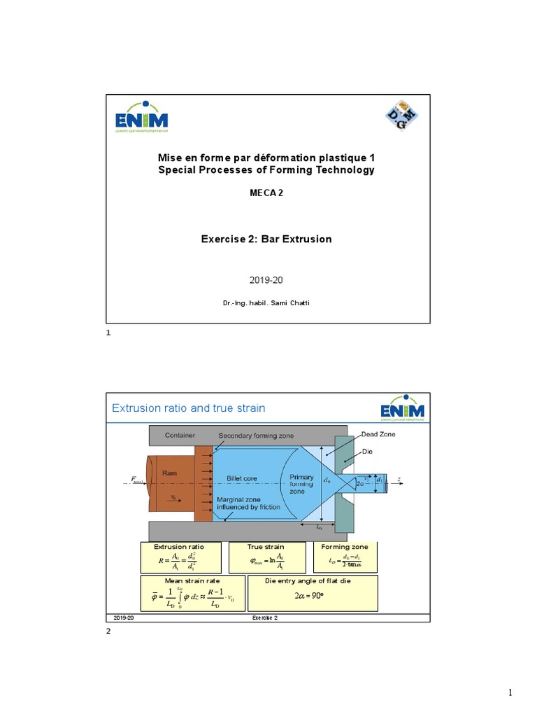 MFDP1 Exercise 2 Bar Extrusion | PDF | Extrusion | Deformation ...