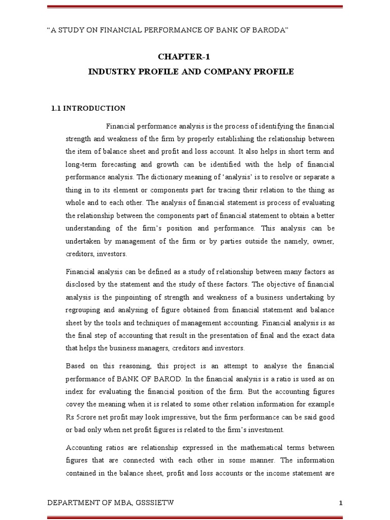 Chapter 1 Project | Download Free PDF | Banks | Balance Sheet