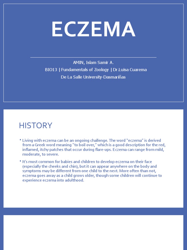 Eczema: AMIN, Islam Samir A. BIO13 - Fundamentals of Zoology - DR ...