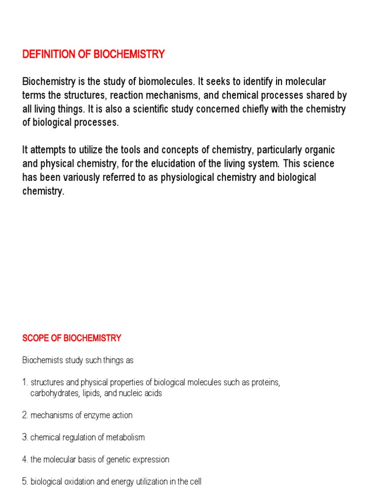 Biochemistry: Molecules & Mechanisms | PDF | Biomolecules | Biochemistry