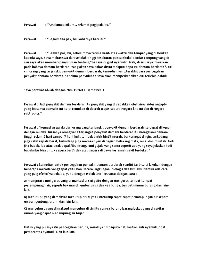 Naskah Penyuluhan DBD | PDF