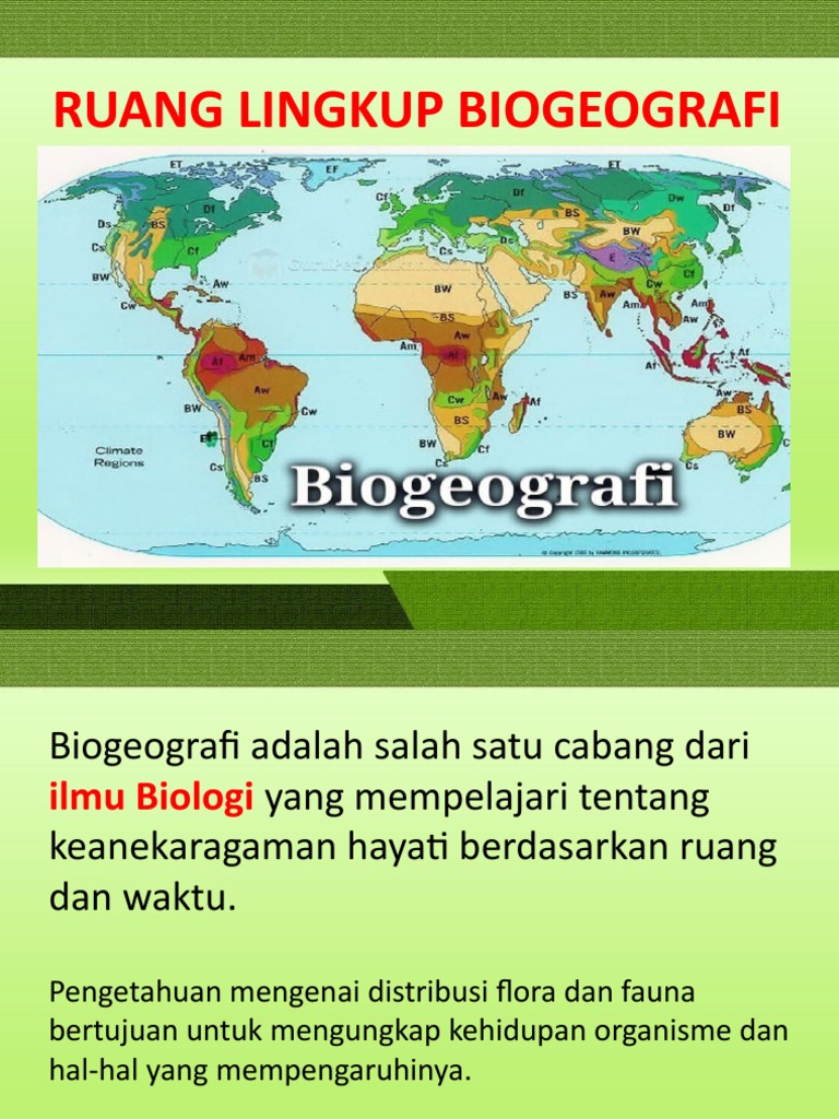 Ruang Lingkup Biogeografi dan Zona Dunia | PDF