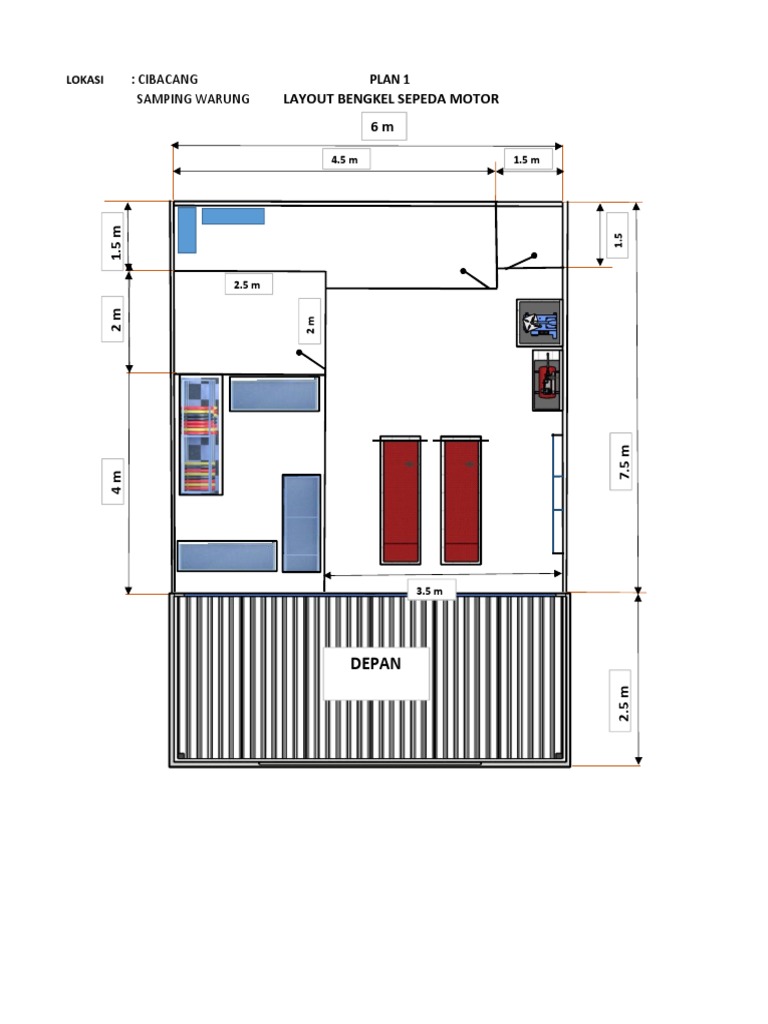 Site Plan Bengkel Sepeda Motor | PDF
