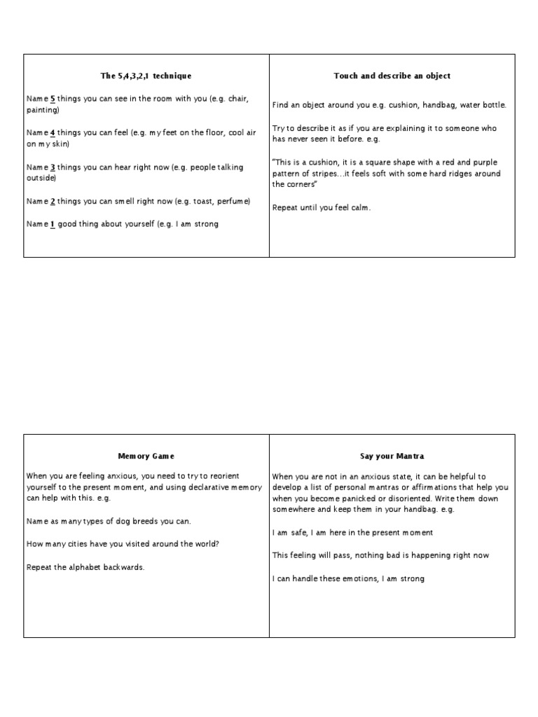 Grounding Cards | PDF | Human Nature | Cognitive Science