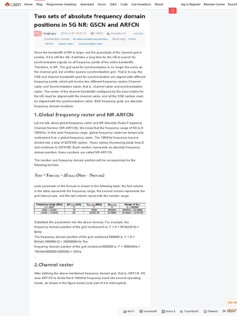 5G NR - GSCN and ARFCN - m0 - 45416816's blog-CSDN Blog | PDF | Bandwidth (Signal Processing ...
