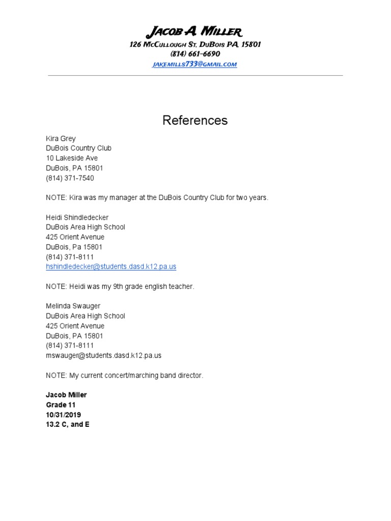 Reference Sheet | PDF