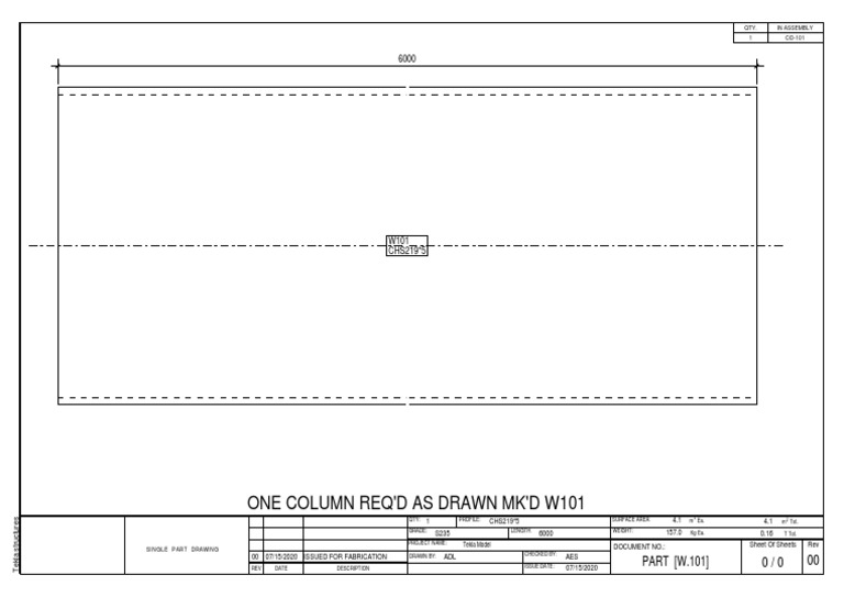 Tekla structures model single column drawing | PDF