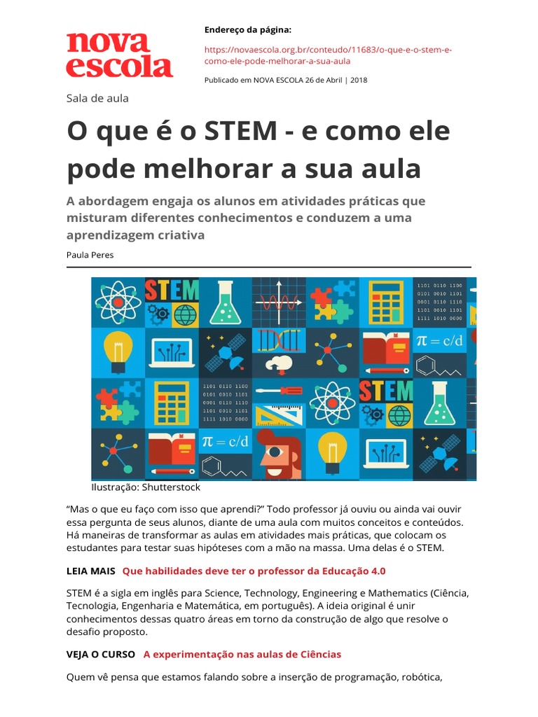 O Que e o Stem e Como Ele Pode Melhorar A Sua Aulapdf | PDF | Science ...