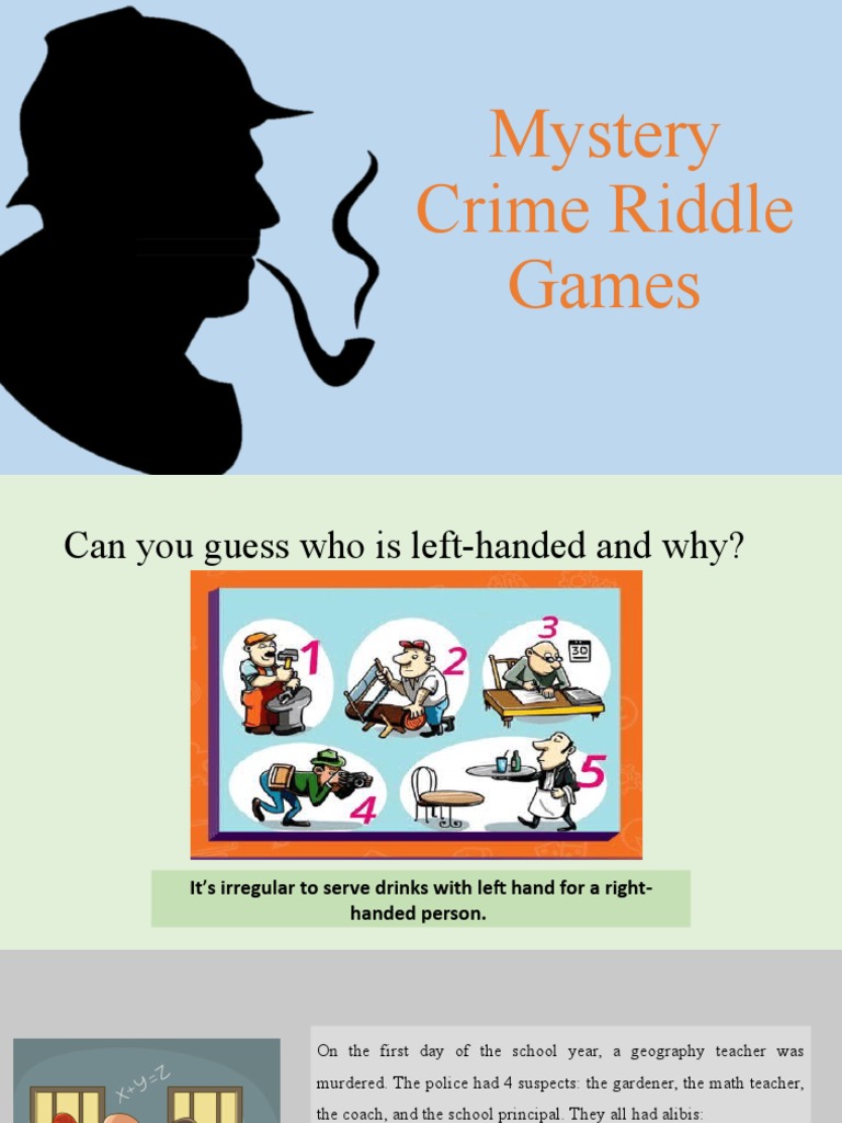 Mystery Crime Riddle Games | PDF | Violence | Crime Thriller
