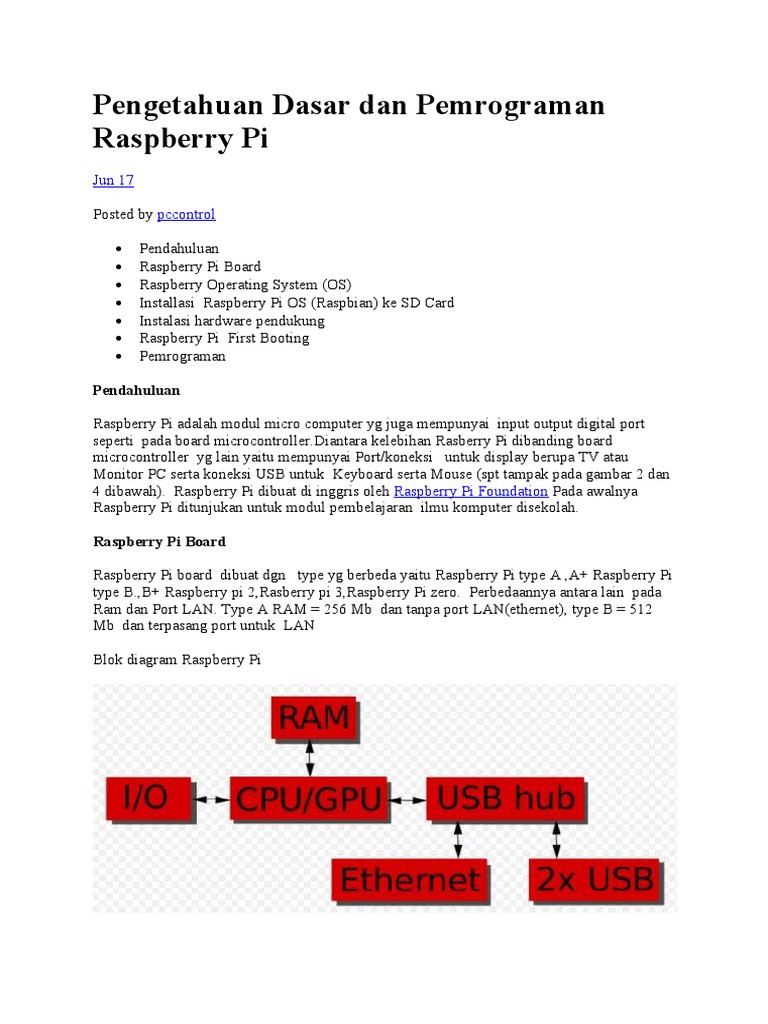 Pengetahuan Dasar Dan Pemrograman Raspberry | PDF | Game & Aktivitas ...