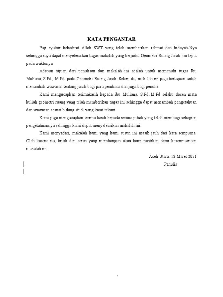 Kel 4 Geometri Ruang TTG Jarak | PDF