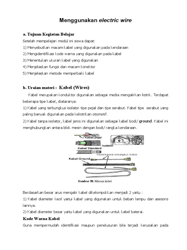 Menggunakan Elektric Wire | PDF