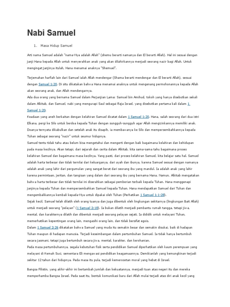 Nabi Samuel | PDF