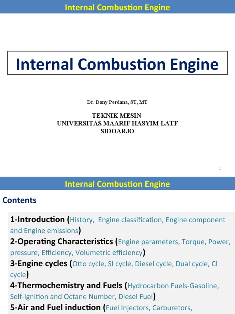 Materi Internal Combustion Engine | PDF | Internal Combustion Engine | Engines