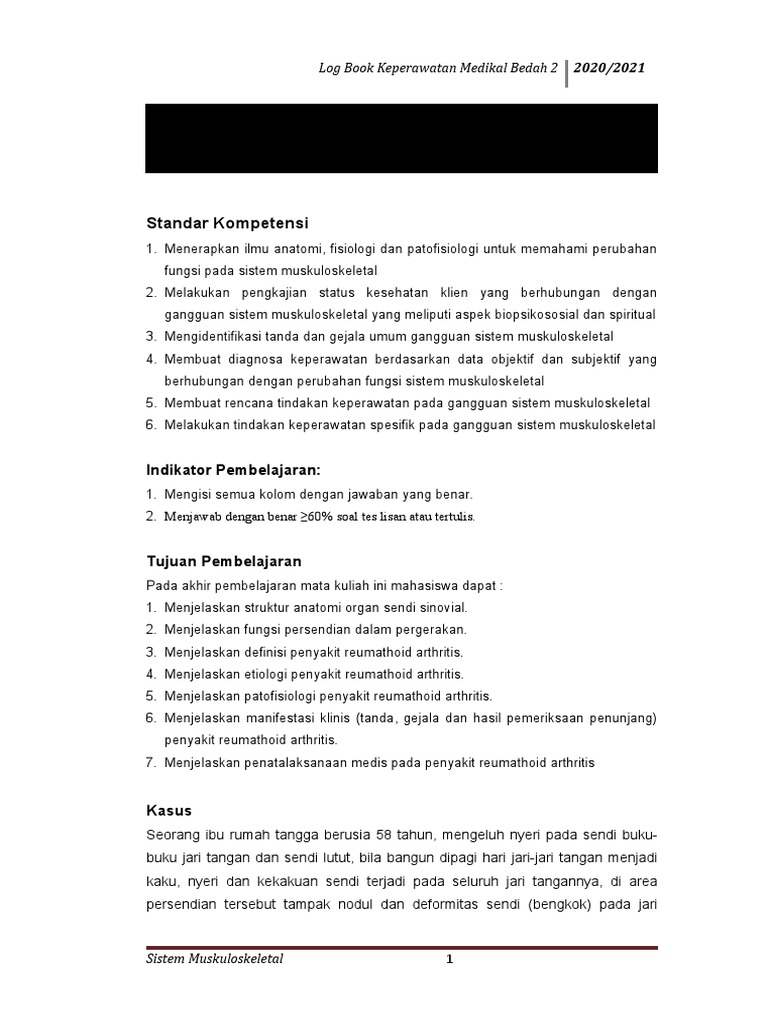 01-Log Book (LKM) Rheumatoid Arthritisl | PDF