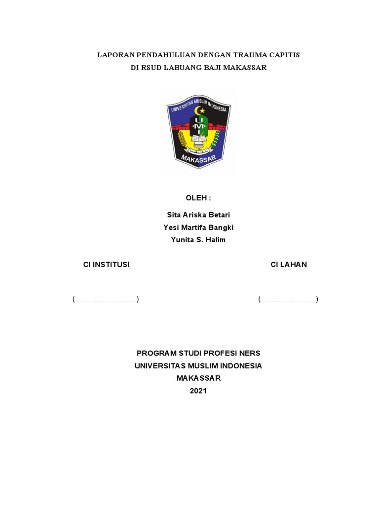 Trauma Capitis: Definisi dan Penanganan | PDF | Sains & Matematika
