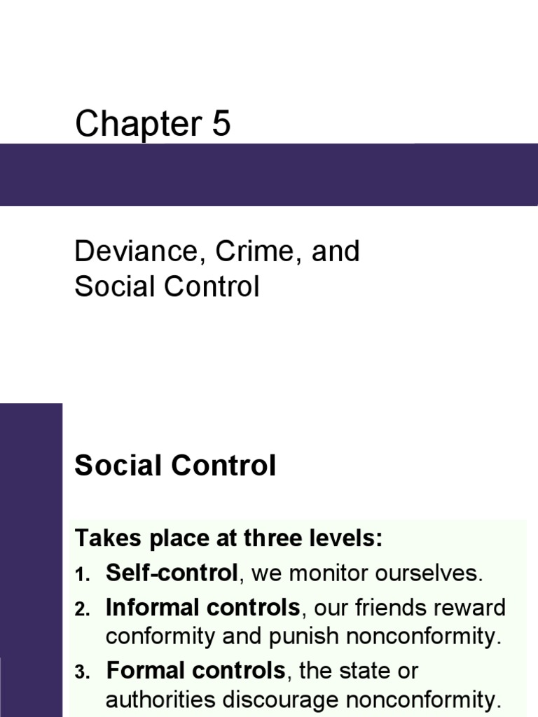 Understanding Deviance, Crime and Social Control: A Summary of Key ...