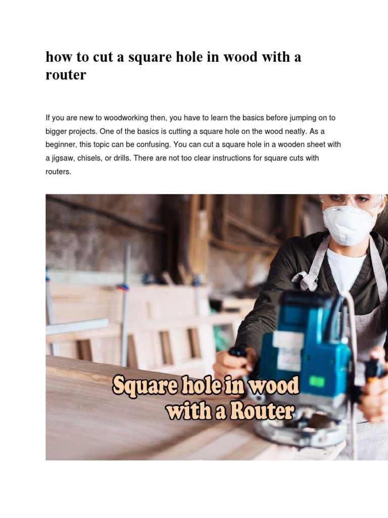 Beginner's Guide: Router Square Cuts | PDF | Woodworking | Industrial ...
