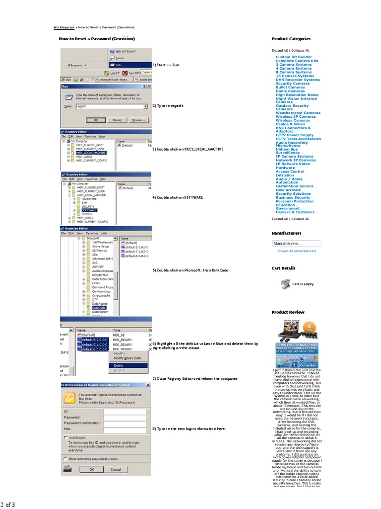 Geovision Password Reset Guide | PDF | Closed Circuit Television | Password